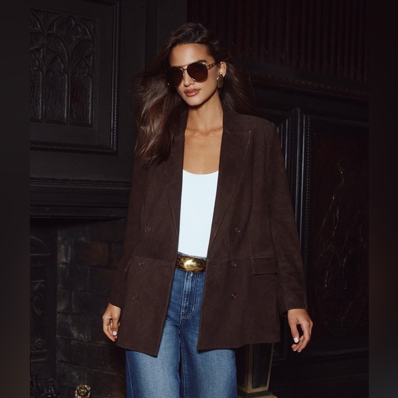 L'AGENCE | Jackets & Coats | Lagence Aimee Oversized Suede Blazer 65 ...